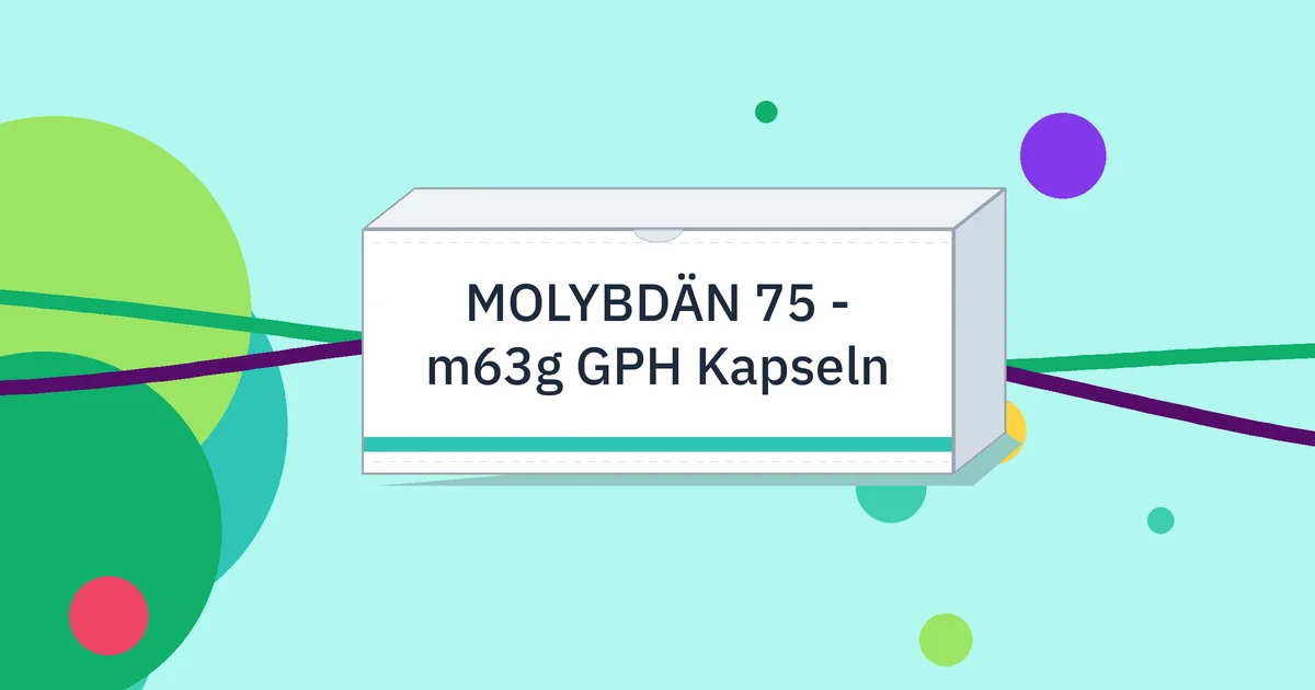 Symbolbild: Packung mit der Aufschrift MOLYBDÄN 75 -m63g GPH Kapseln (PZN 01696222) – Verfügbarkeit und Bezug in Apotheken in Frankfurt am Main