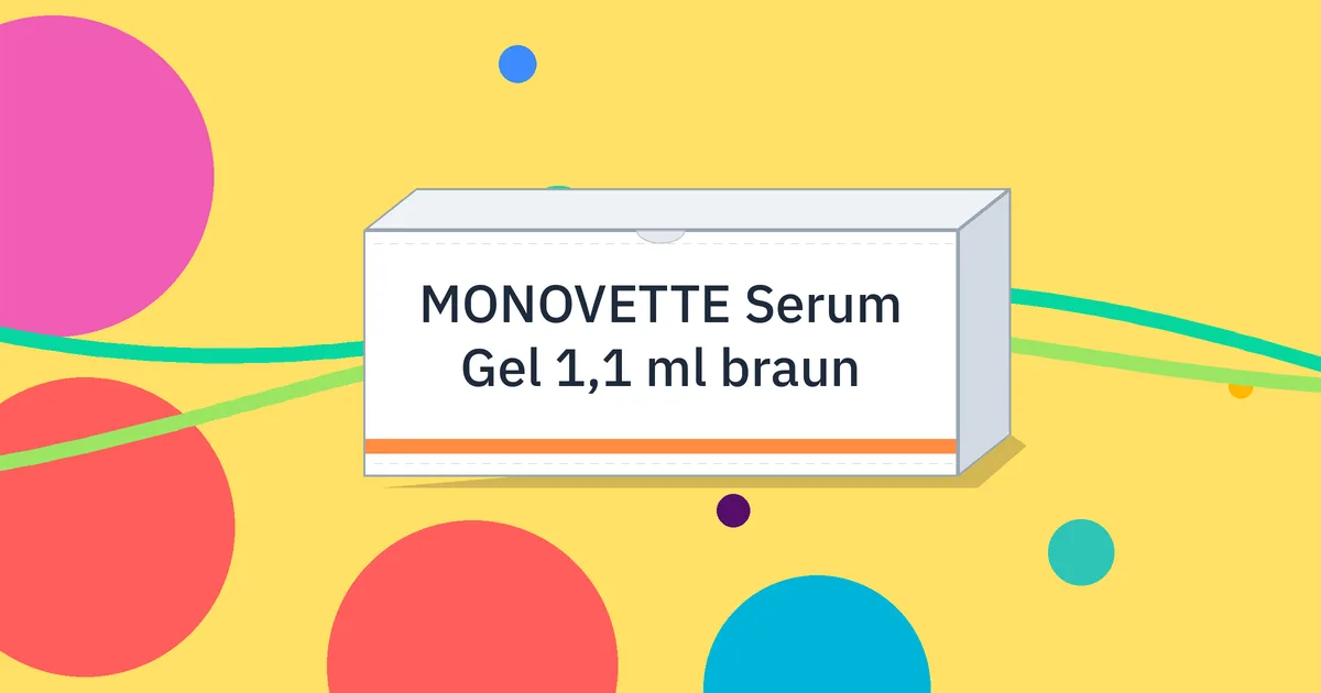 Symbolbild: Packung mit der Aufschrift MONOVETTE Serum Gel 1,1 ml braun (PZN 09691069) – Verfügbarkeit und Bezug in Apotheken in Frankfurt am Main