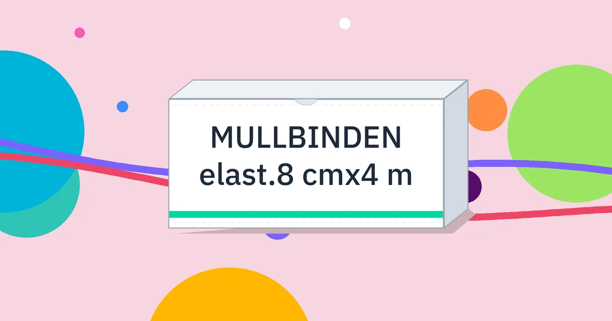Symbolbild: Packung mit der Aufschrift MULLBINDEN elast.8 cmx4 m (PZN 06962088) – Verfügbarkeit und Bezug in Apotheken in Frankfurt am Main