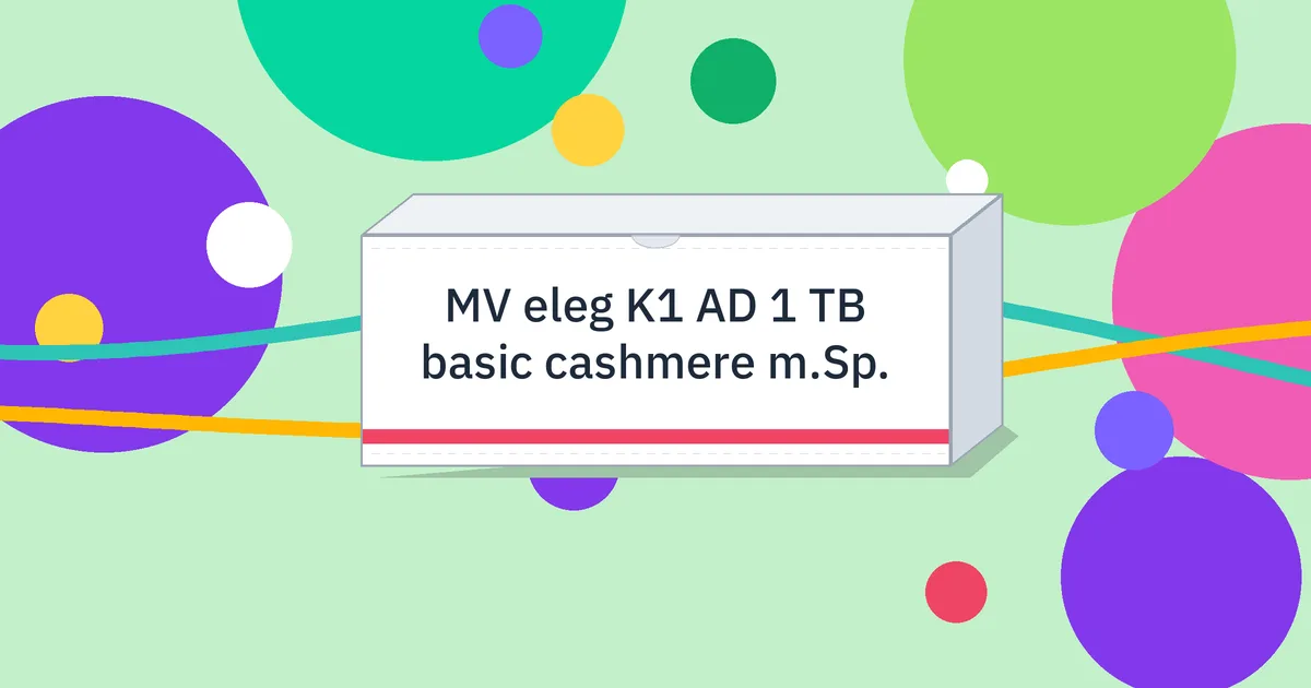 Symbolbild: Packung mit der Aufschrift MV eleg K1 AD 1 TB basic cashmere m.Sp. (PZN 14652976) – Verfügbarkeit und Bezug in Apotheken in Frankfurt am Main