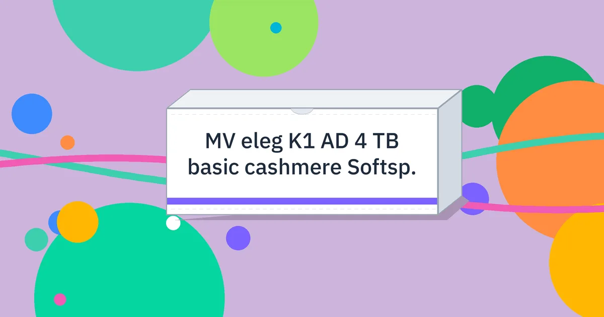 Symbolbild: Packung mit der Aufschrift MV eleg K1 AD 4 TB basic cashmere Softsp. (PZN 14653214) – Verfügbarkeit und Bezug in Apotheken in Frankfurt am Main