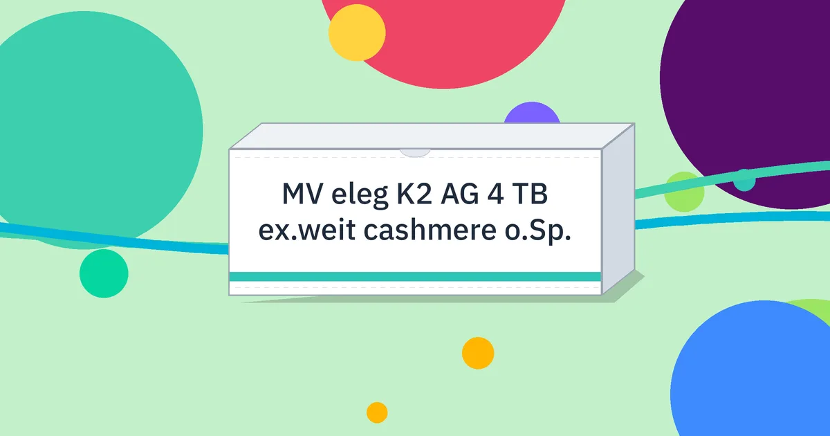 Symbolbild: Packung mit der Aufschrift MV eleg K2 AG 4 TB ex.weit cashmere o.Sp. (PZN 14679343) – Verfügbarkeit und Bezug in Apotheken in Frankfurt am Main