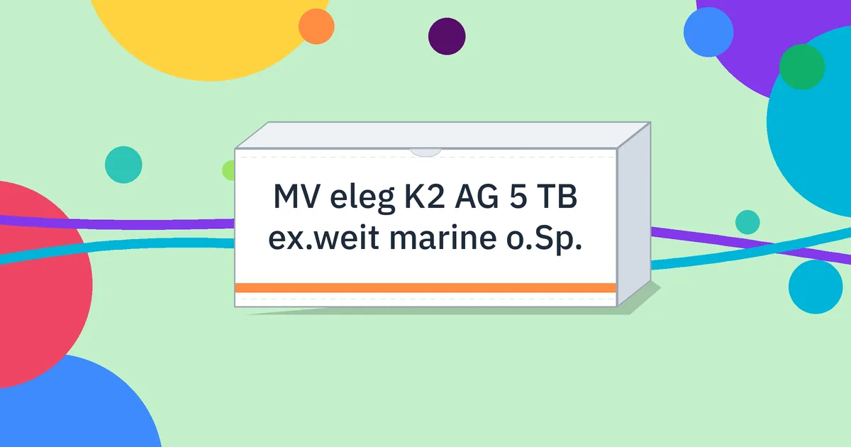 Symbolbild: Packung mit der Aufschrift MV eleg K2 AG 5 TB ex.weit marine o.Sp. (PZN 14611948) – Verfügbarkeit und Bezug in Apotheken in Frankfurt am Main
