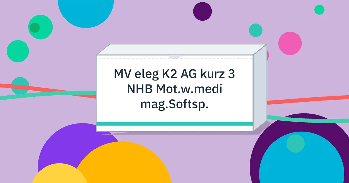 Symbolbild: Packung mit der Aufschrift MV eleg K2 AG kurz 3 NHB Mot.w.medi mag.Softsp. (PZN 15712746) – Verfügbarkeit und Bezug in Apotheken in Frankfurt am Main