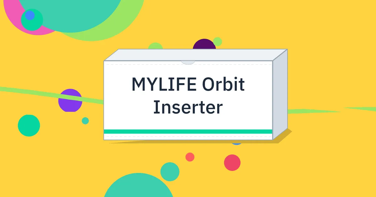 Symbolbild: Packung mit der Aufschrift MYLIFE Orbit Inserter (PZN 18031018) – Verfügbarkeit und Bezug in Apotheken in Frankfurt am Main