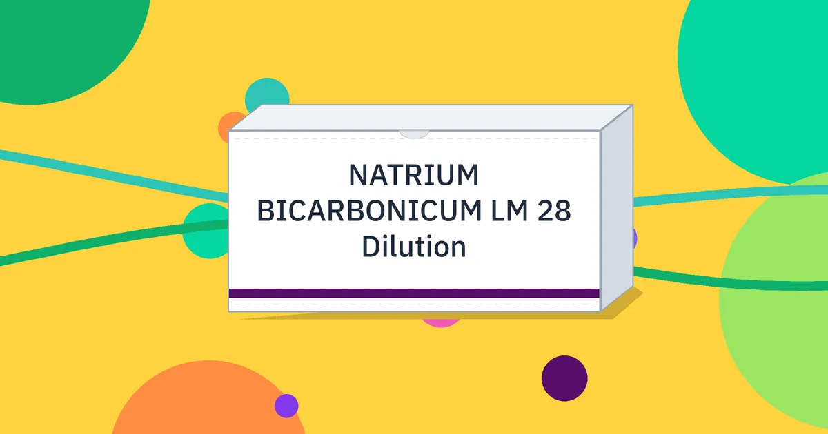 Symbolbild: Packung mit der Aufschrift NATRIUM BICARBONICUM LM 28 Dilution (PZN 12960461) – Verfügbarkeit und Bezug in Apotheken in Frankfurt am Main