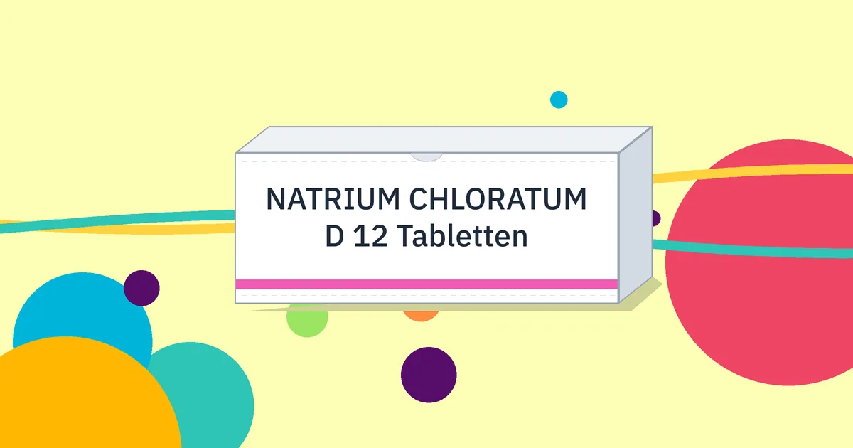 Symbolbild: Packung mit der Aufschrift NATRIUM CHLORATUM D 12 Tabletten (PZN 02815628) – Verfügbarkeit und Bezug in Apotheken in Frankfurt am Main