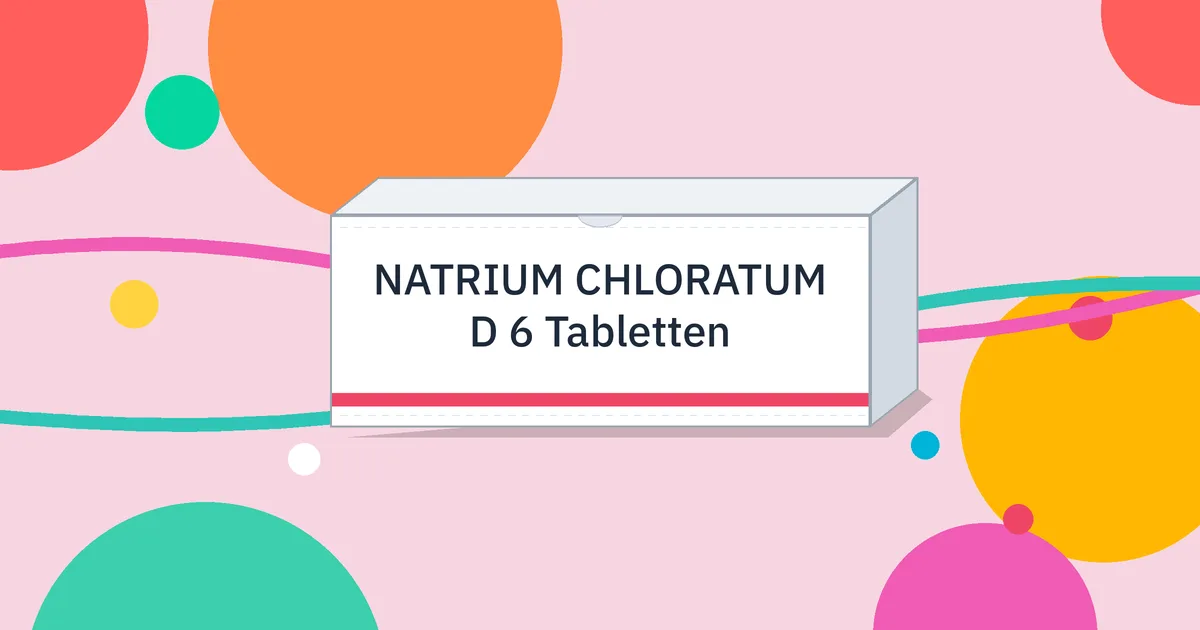 Symbolbild: Packung mit der Aufschrift NATRIUM CHLORATUM D 6 Tabletten (PZN 02815611) – Verfügbarkeit und Bezug in Apotheken in Frankfurt am Main