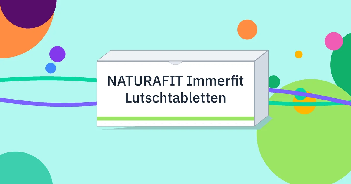Symbolbild: Packung mit der Aufschrift NATURAFIT Immerfit Lutschtabletten (PZN 00174243) – Verfügbarkeit und Bezug in Apotheken in Frankfurt am Main