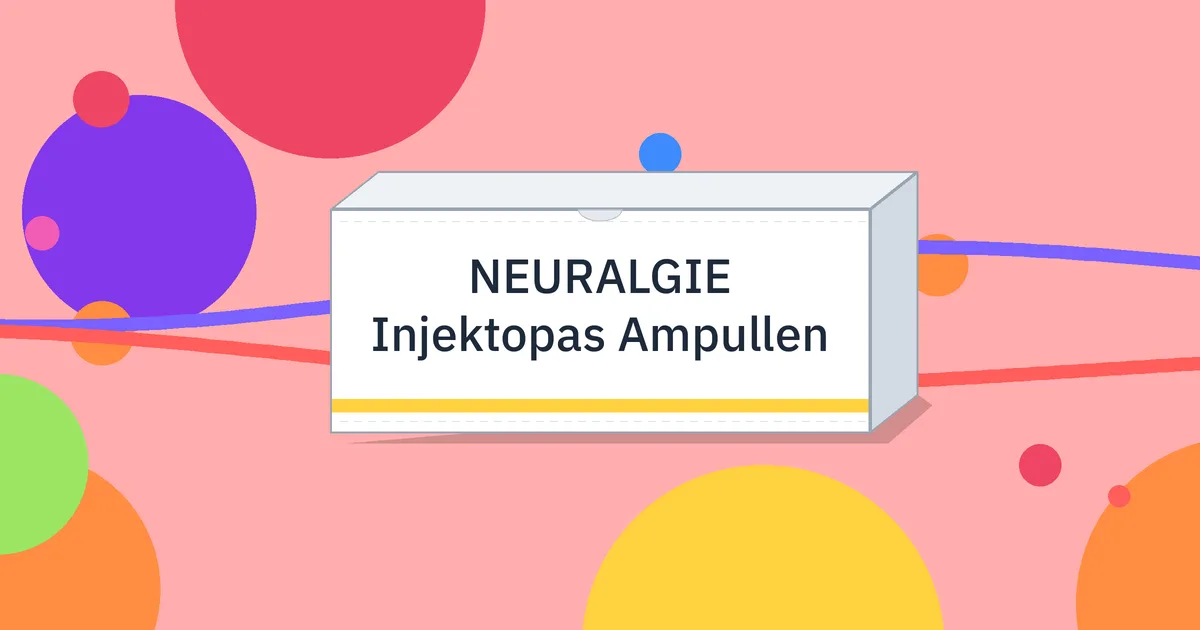 Symbolbild: Packung mit der Aufschrift NEURALGIE Injektopas Ampullen (PZN 11127867) – Verfügbarkeit und Bezug in Apotheken in Frankfurt am Main