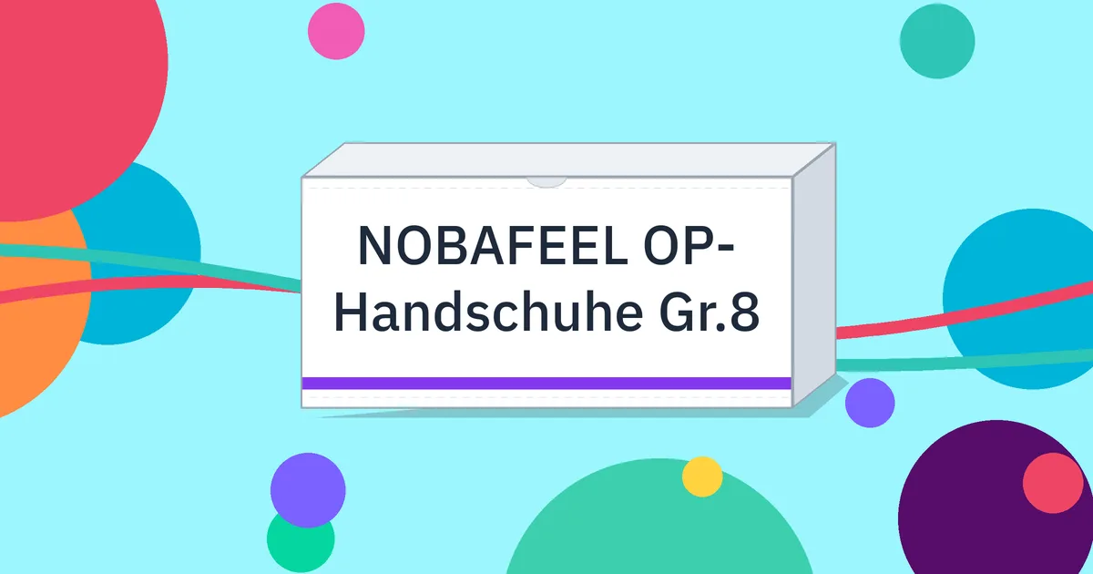 Symbolbild: Packung mit der Aufschrift NOBAFEEL OP-Handschuhe Gr.8 (PZN 03277357) – Verfügbarkeit und Bezug in Apotheken in Frankfurt am Main