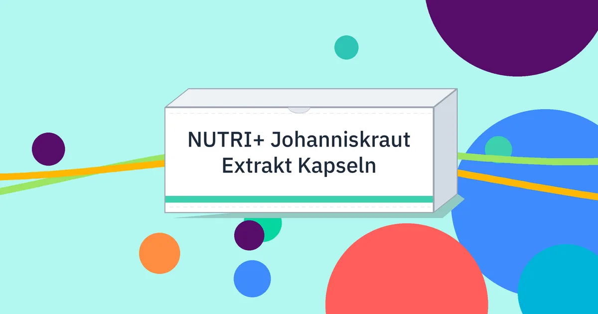 Symbolbild: Packung mit der Aufschrift NUTRI+ Johanniskraut Extrakt Kapseln (PZN 19667445) – Verfügbarkeit und Bezug in Apotheken in Frankfurt am Main