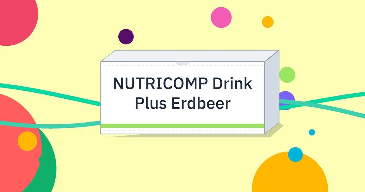 Symbolbild: Packung mit der Aufschrift NUTRICOMP Drink Plus Erdbeer (PZN 11847395) – Verfügbarkeit und Bezug in Apotheken in Frankfurt am Main