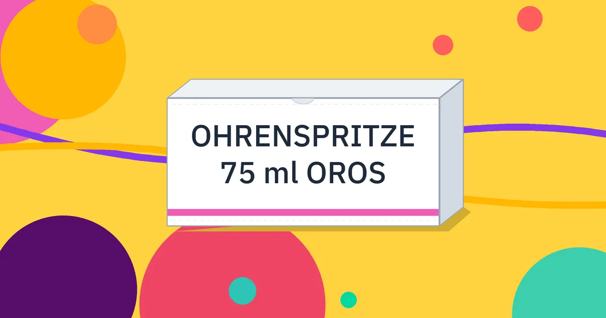 Symbolbild: Packung mit der Aufschrift OHRENSPRITZE 75 ml OROS (PZN 03326038) – Verfügbarkeit und Bezug in Apotheken in Frankfurt am Main