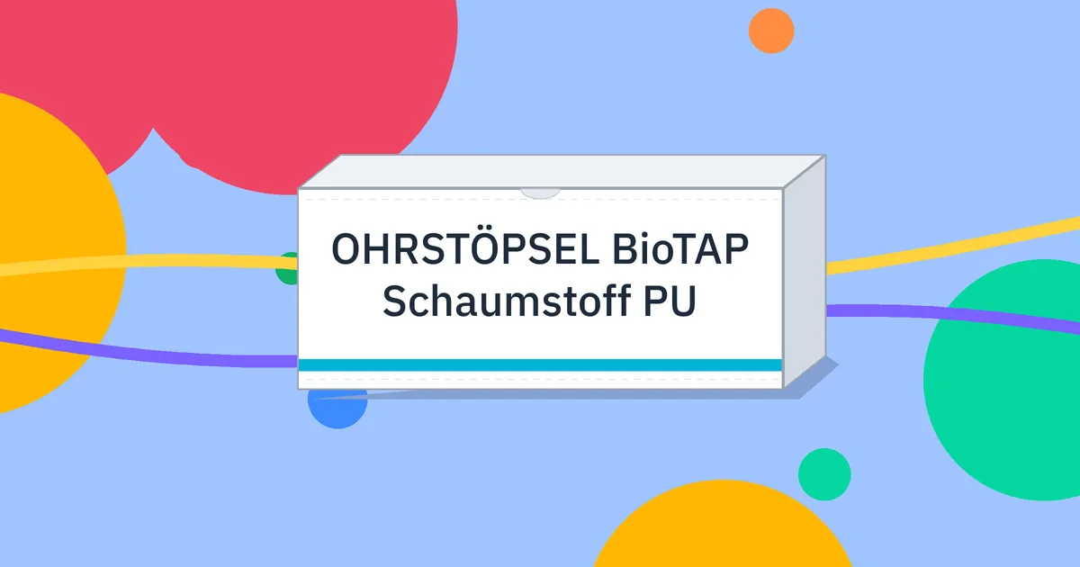 Symbolbild: Packung mit der Aufschrift OHRSTÖPSEL BioTAP Schaumstoff PU (PZN 10015296) – Verfügbarkeit und Bezug in Apotheken in Frankfurt am Main
