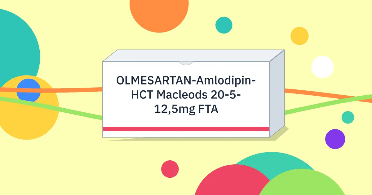Symbolbild: Packung mit der Aufschrift OLMESARTAN-Amlodipin-HCT Macleods 20-5-12,5mg FTA (PZN 18314621) – Verfügbarkeit und Bezug in Apotheken in Frankfurt am Main