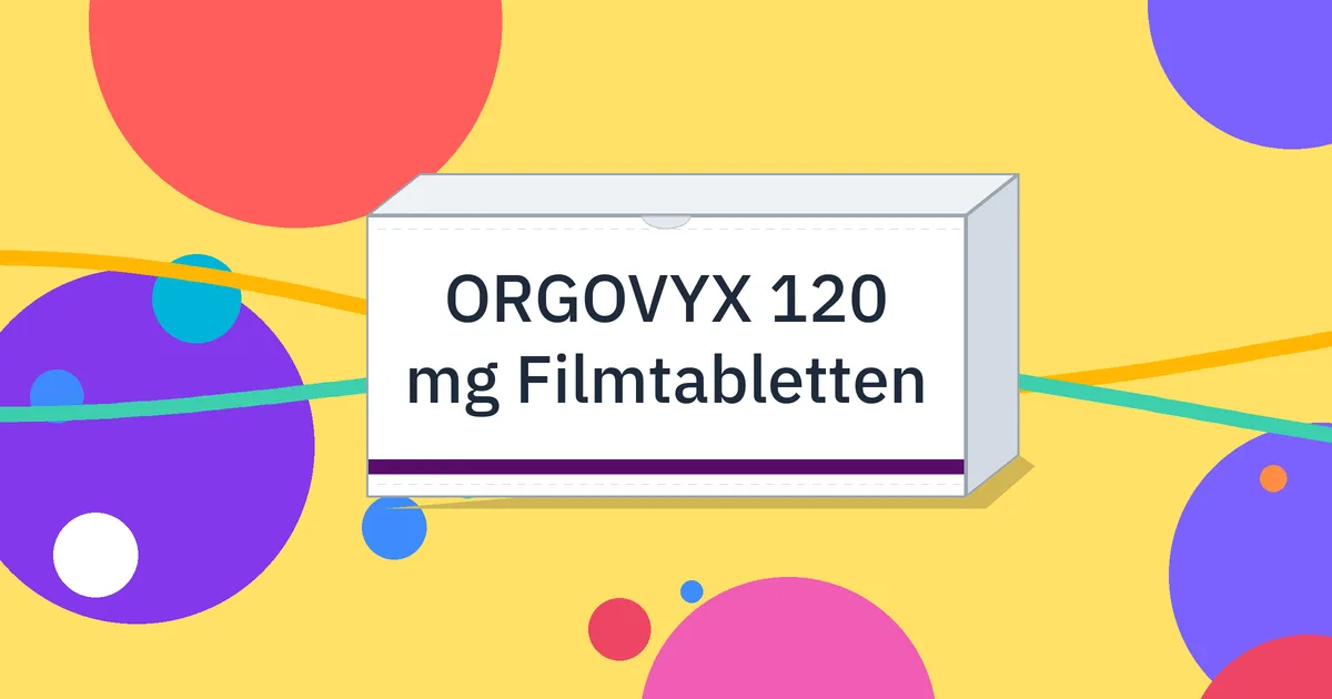 Symbolbild: Packung mit der Aufschrift ORGOVYX 120 mg Filmtabletten (PZN 19892159) – Verfügbarkeit und Bezug in Apotheken in Frankfurt am Main