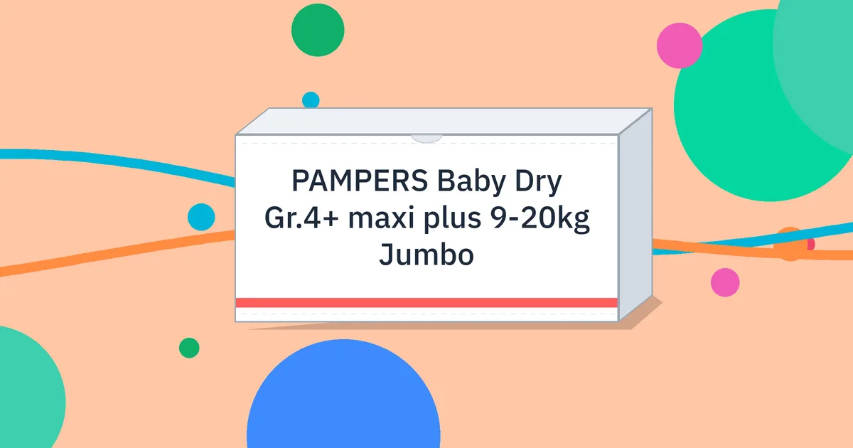 Symbolbild: Packung mit der Aufschrift PAMPERS Baby Dry Gr.4+ maxi plus 9-20kg Jumbo (PZN 09519353) – Verfügbarkeit und Bezug in Apotheken in Frankfurt am Main