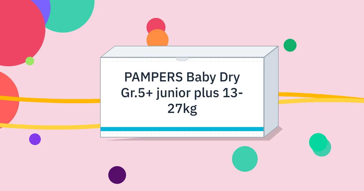Symbolbild: Packung mit der Aufschrift PAMPERS Baby Dry Gr.5+ junior plus 13-27kg (PZN 07778004) – Verfügbarkeit und Bezug in Apotheken in Frankfurt am Main