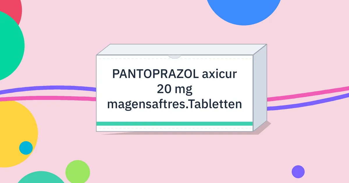 Symbolbild: Packung mit der Aufschrift PANTOPRAZOL axicur 20 mg magensaftres.Tabletten (PZN 14293460) – Verfügbarkeit und Bezug in Apotheken in Frankfurt am Main