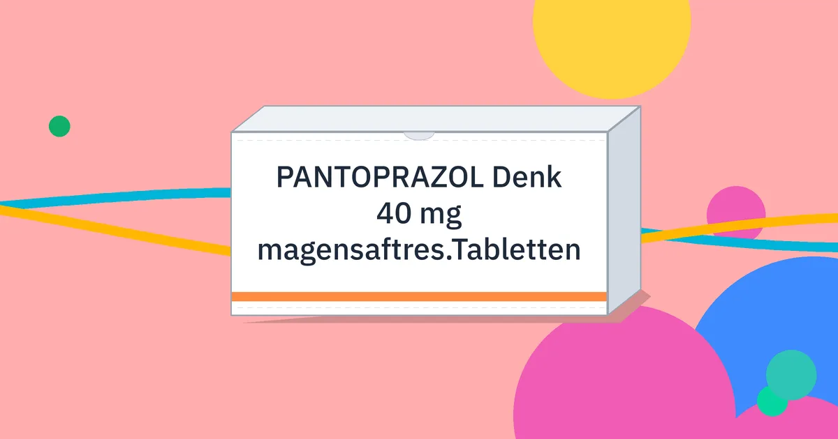 Symbolbild: Packung mit der Aufschrift PANTOPRAZOL Denk 40 mg magensaftres.Tabletten (PZN 10824877) – Verfügbarkeit und Bezug in Apotheken in Frankfurt am Main