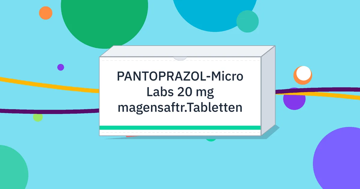 Symbolbild: Packung mit der Aufschrift PANTOPRAZOL-Micro Labs 20 mg magensaftr.Tabletten (PZN 17378429) – Verfügbarkeit und Bezug in Apotheken in Frankfurt am Main