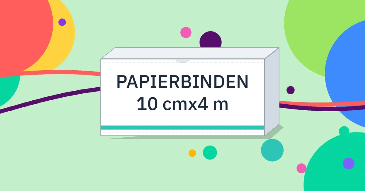 Symbolbild: Packung mit der Aufschrift PAPIERBINDEN 10 cmx4 m (PZN 07096948) – Verfügbarkeit und Bezug in Apotheken in Frankfurt am Main