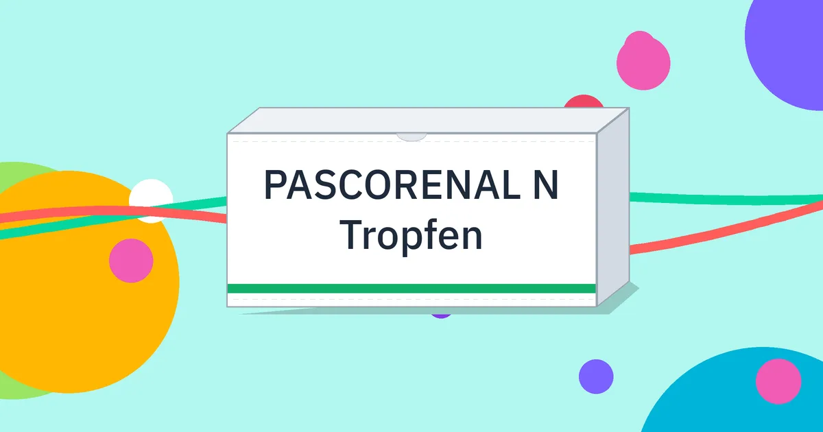 Symbolbild: Packung mit der Aufschrift PASCORENAL N Tropfen (PZN 00781138) – Verfügbarkeit und Bezug in Apotheken in Frankfurt am Main