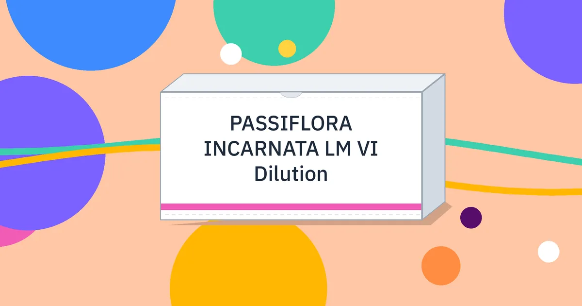 Symbolbild: Packung mit der Aufschrift PASSIFLORA INCARNATA LM VI Dilution (PZN 04497747) – Verfügbarkeit und Bezug in Apotheken in Frankfurt am Main