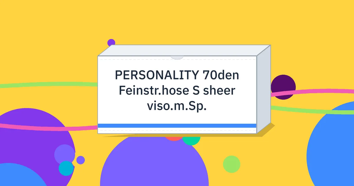 Symbolbild: Packung mit der Aufschrift PERSONALITY 70den Feinstr.hose S sheer viso.m.Sp. (PZN 16189347) – Verfügbarkeit und Bezug in Apotheken in Frankfurt am Main