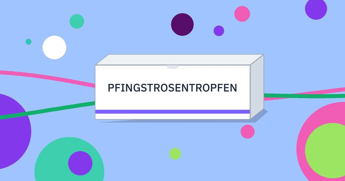 Symbolbild: Packung mit der Aufschrift PFINGSTROSENTROPFEN (PZN 11365940) – Verfügbarkeit und Bezug in Apotheken in Frankfurt am Main