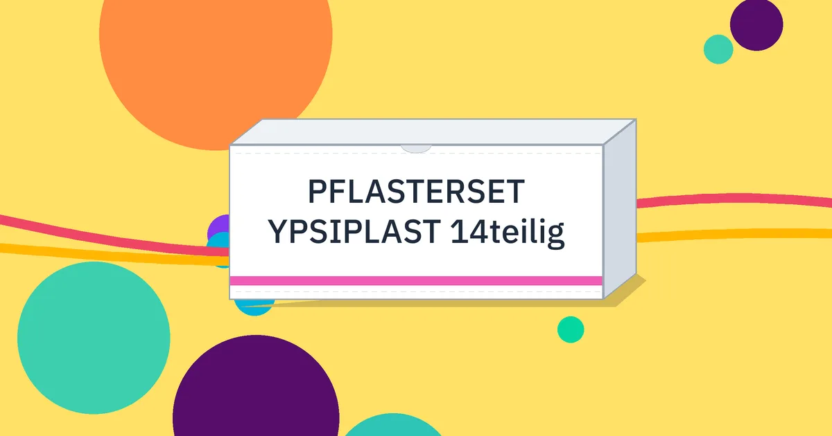 Symbolbild: Packung mit der Aufschrift PFLASTERSET YPSIPLAST 14teilig (PZN 10168870) – Verfügbarkeit und Bezug in Apotheken in Frankfurt am Main