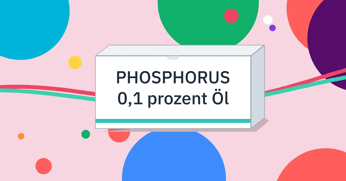 Symbolbild: Packung mit der Aufschrift PHOSPHORUS 0,1 prozent Öl (PZN 01573181) – Verfügbarkeit und Bezug in Apotheken in Frankfurt am Main