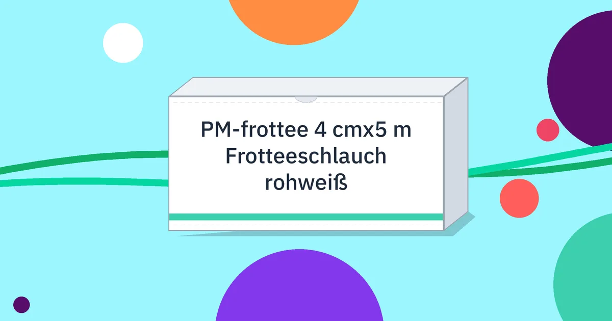 Symbolbild: Packung mit der Aufschrift PM-frottee 4 cmx5 m Frotteeschlauch rohweiß (PZN 18846016) – Verfügbarkeit und Bezug in Apotheken in Frankfurt am Main