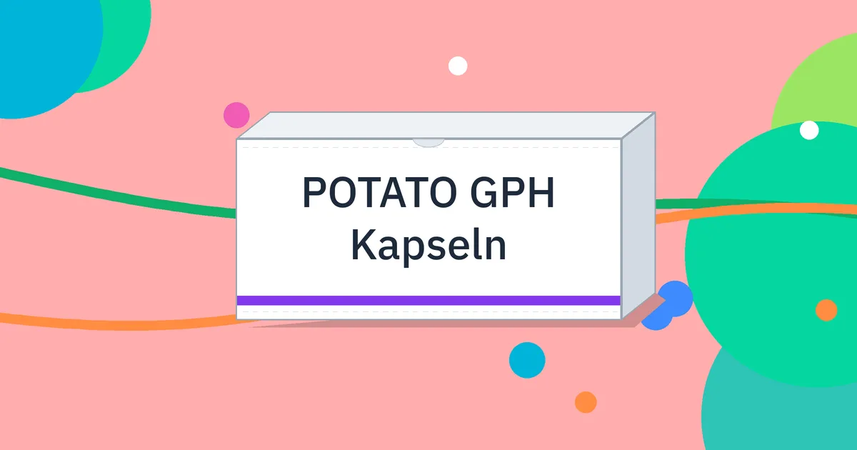 Symbolbild: Packung mit der Aufschrift POTATO GPH Kapseln (PZN 09188169) – Verfügbarkeit und Bezug in Apotheken in Frankfurt am Main