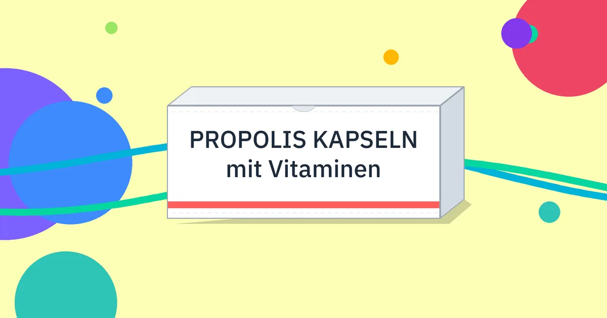 Symbolbild: Packung mit der Aufschrift PROPOLIS KAPSELN mit Vitaminen (PZN 18843041) – Verfügbarkeit und Bezug in Apotheken in Frankfurt am Main
