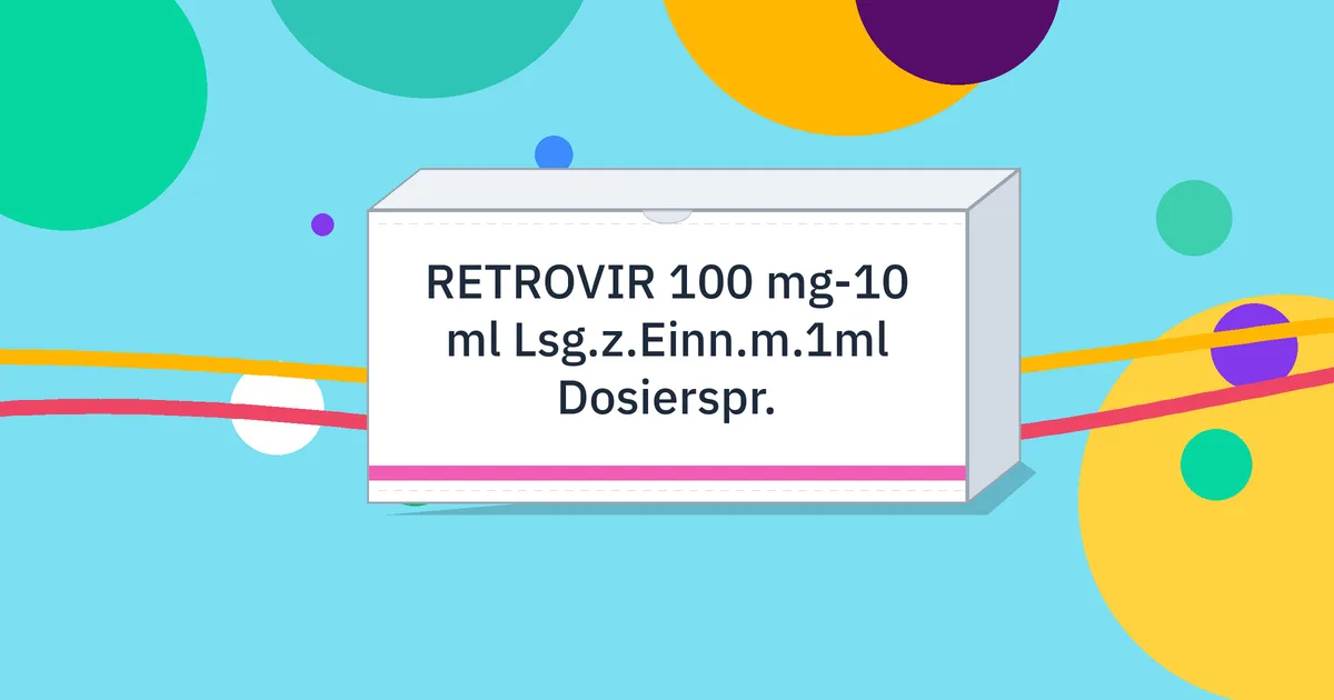 Symbolbild: Packung mit der Aufschrift RETROVIR 100 mg-10 ml Lsg.z.Einn.m.1ml Dosierspr. (PZN 14257607) – Verfügbarkeit und Bezug in Apotheken in Frankfurt am Main