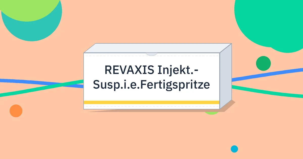 Symbolbild: Packung mit der Aufschrift REVAXIS Injekt.-Susp.i.e.Fertigspritze (PZN 00370783) – Verfügbarkeit und Bezug in Apotheken in Frankfurt am Main