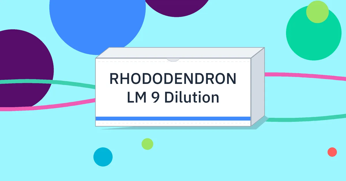 Symbolbild: Packung mit der Aufschrift RHODODENDRON LM 9 Dilution (PZN 13050815) – Verfügbarkeit und Bezug in Apotheken in Frankfurt am Main