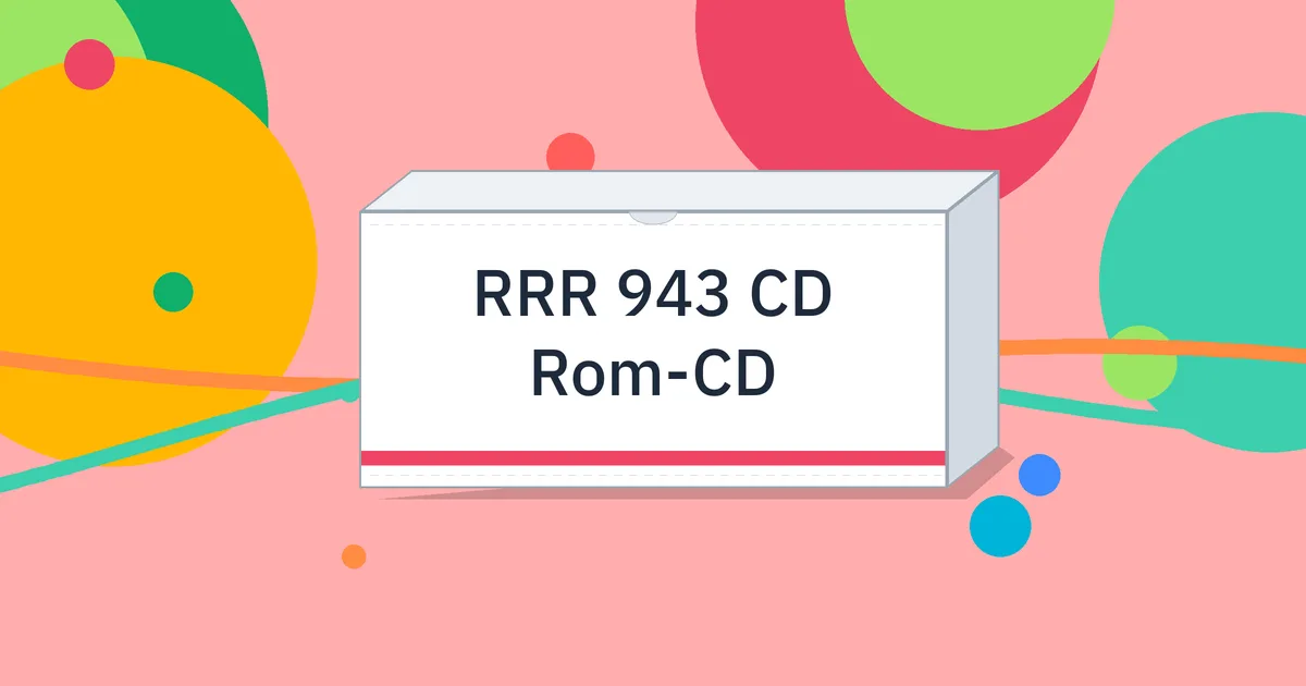 Symbolbild: Packung mit der Aufschrift RRR 943 CD Rom-CD (PZN 05975976) – Verfügbarkeit und Bezug in Apotheken in Frankfurt am Main
