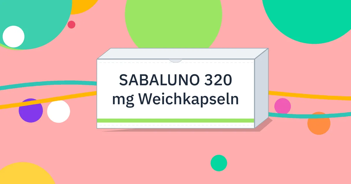 Symbolbild: Packung mit der Aufschrift SABALUNO 320 mg Weichkapseln (PZN 00313176) – Verfügbarkeit und Bezug in Apotheken in Frankfurt am Main