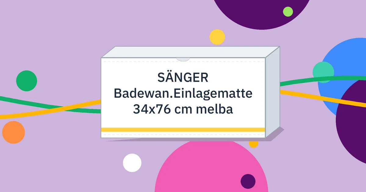 Symbolbild: Packung mit der Aufschrift SÄNGER Badewan.Einlagematte 34x76 cm melba (PZN 04115697) – Verfügbarkeit und Bezug in Apotheken in Frankfurt am Main