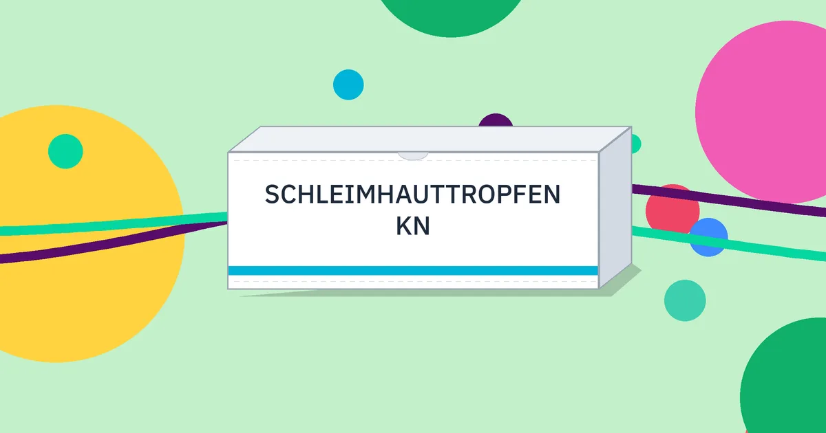 Symbolbild: Packung mit der Aufschrift SCHLEIMHAUTTROPFEN KN (PZN 01476561) – Verfügbarkeit und Bezug in Apotheken in Frankfurt am Main