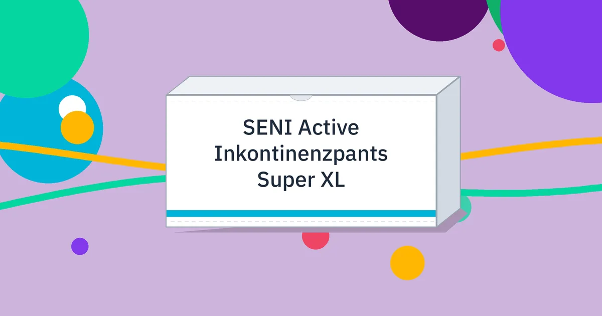Symbolbild: Packung mit der Aufschrift SENI Active Inkontinenzpants Super XL (PZN 19891898) – Verfügbarkeit und Bezug in Apotheken in Frankfurt am Main
