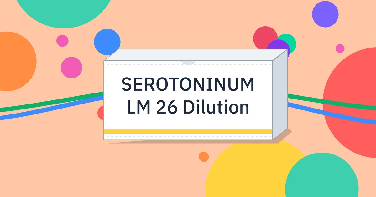 Symbolbild: Packung mit der Aufschrift SEROTONINUM LM 26 Dilution (PZN 13188985) – Verfügbarkeit und Bezug in Apotheken in Frankfurt am Main