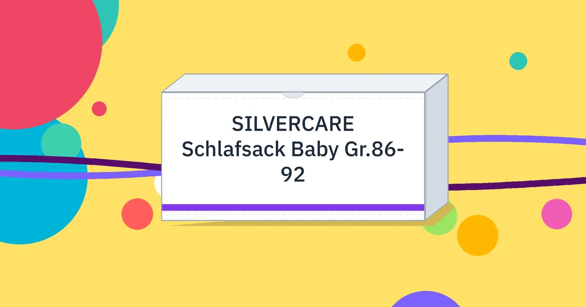 Symbolbild: Packung mit der Aufschrift SILVERCARE Schlafsack Baby Gr.86-92 (PZN 01114556) – Verfügbarkeit und Bezug in Apotheken in Frankfurt am Main