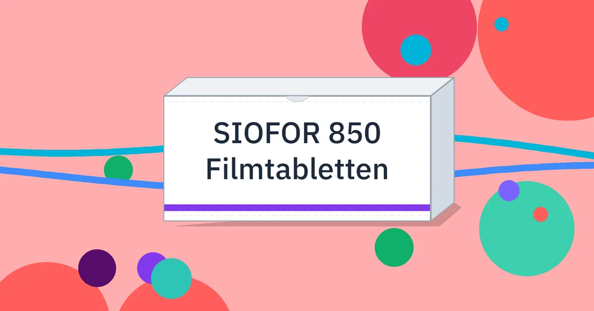 Symbolbild: Packung mit der Aufschrift SIOFOR 850 Filmtabletten (PZN 07106256) – Verfügbarkeit und Bezug in Apotheken in Frankfurt am Main