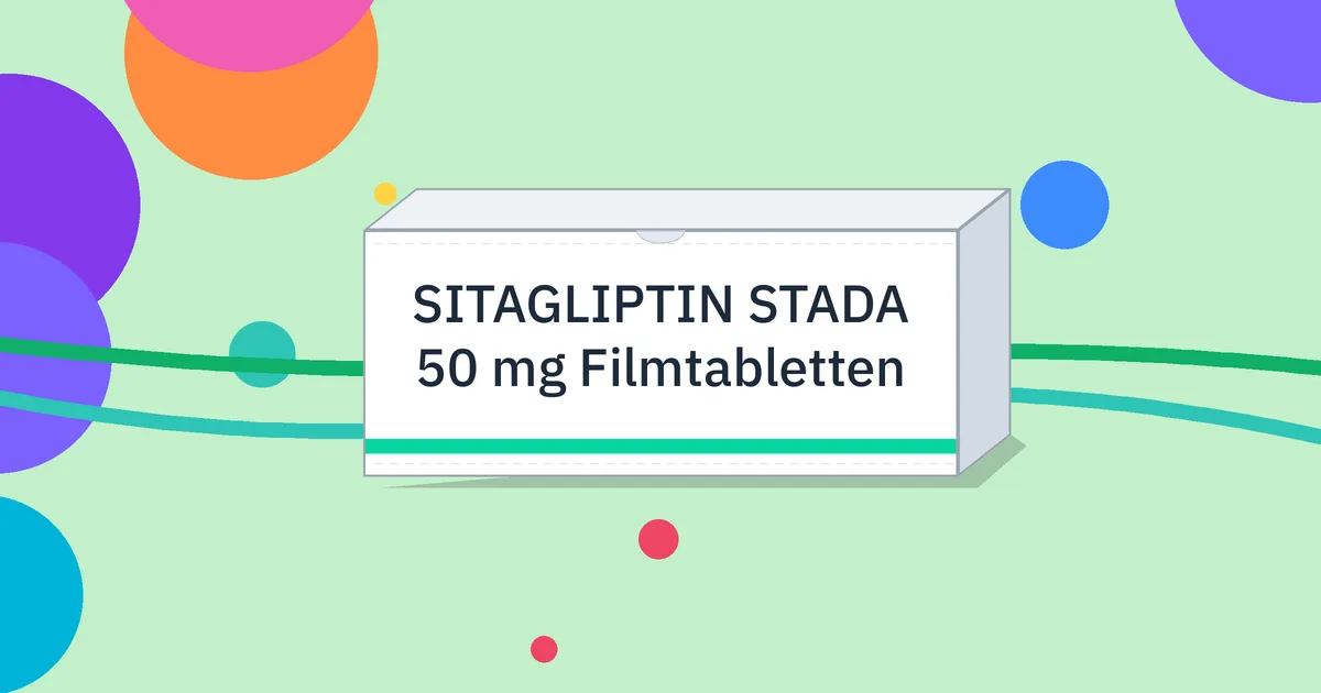 Symbolbild: Packung mit der Aufschrift SITAGLIPTIN STADA 50 mg Filmtabletten (PZN 17507051) – Verfügbarkeit und Bezug in Apotheken in Frankfurt am Main