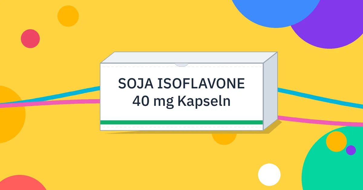 Symbolbild: Packung mit der Aufschrift SOJA ISOFLAVONE 40 mg Kapseln (PZN 03539053) – Verfügbarkeit und Bezug in Apotheken in Frankfurt am Main