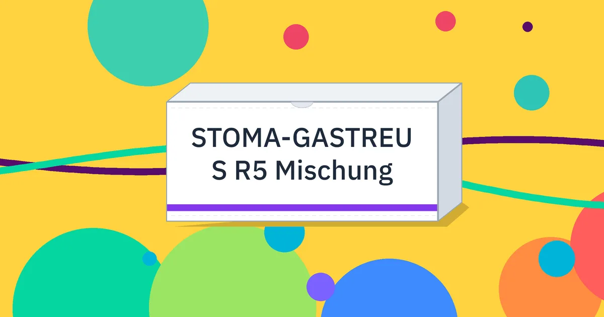 Symbolbild: Packung mit der Aufschrift STOMA-GASTREU S R5 Mischung (PZN 01686525) – Verfügbarkeit und Bezug in Apotheken in Frankfurt am Main